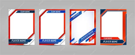 Sport Trading Card Template Isolated Vector Cards Premium Vector