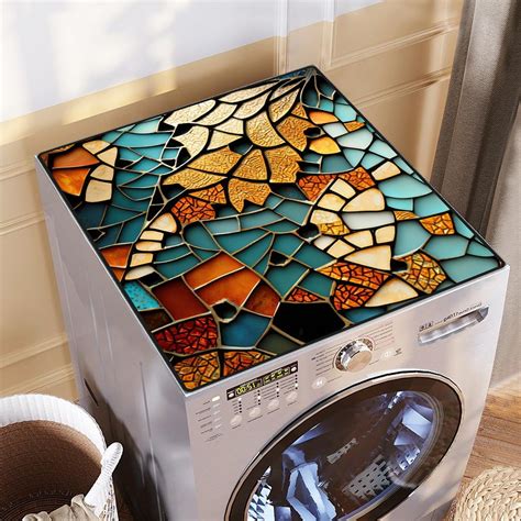 Anti Slip Washer Or Dryer Top Mat Covers 27 X 315 Colorful Glass