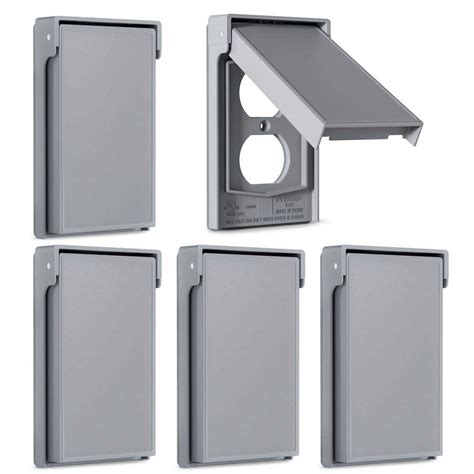 Elegrp 1 Gang Vertical Duplex Weatherproof Wall Plate Cover Outdoor