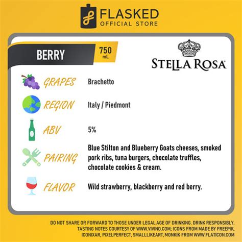 Stella Rosa Berry Wine 750ml Flasked Liquor Store