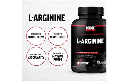 Force Factor L Arginine With Bioperine Capsules 3000mg By 150 Hale