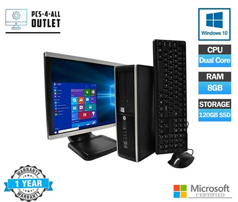 Cheap Fast Windows 10 Desktop Computer Pc Tft Wireless Wifi Full Set Up