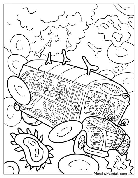 Magic School Bus Coloring Sheet