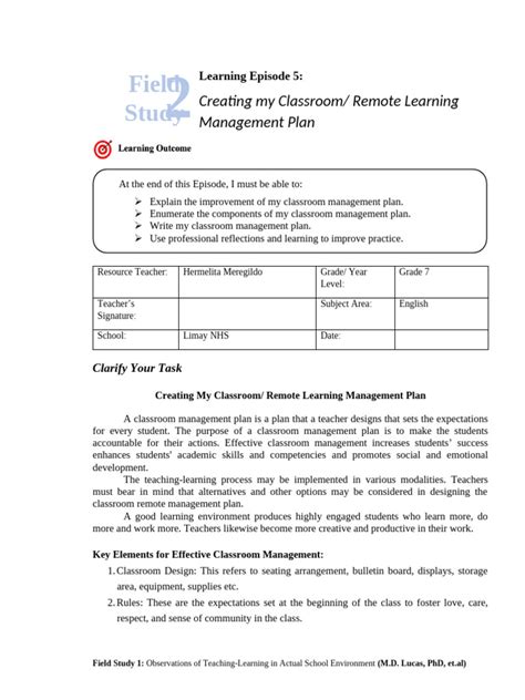 Learning Episode 5 Creating My Classroom Remote Learning Management
