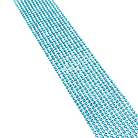 Cartela Adesiva Strass 4mm Azul 693 Unidades