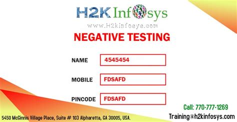 Negative Testing Article 2 H2kinfosys Blog