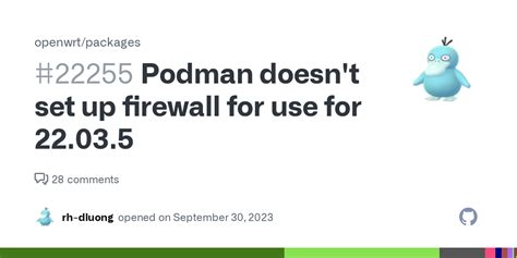 podman doesn t set up firewall for use for 22 03 5 · issue 22255