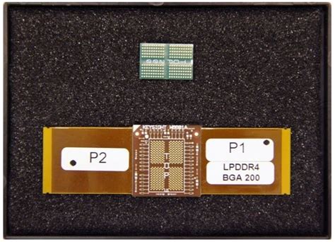 W6601a Bga Interposer Lpddr4 200 Ball 2 Wing For Logic Analyzer Connects To 61 Pin Zif