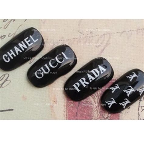 Gucci Logo Nail Decals Gucci Nail Art Stickers Smart Nails Logo Nails