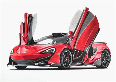 How To Draw A Supercar Step By Step Mclaren 600lt Drawing Tutorial