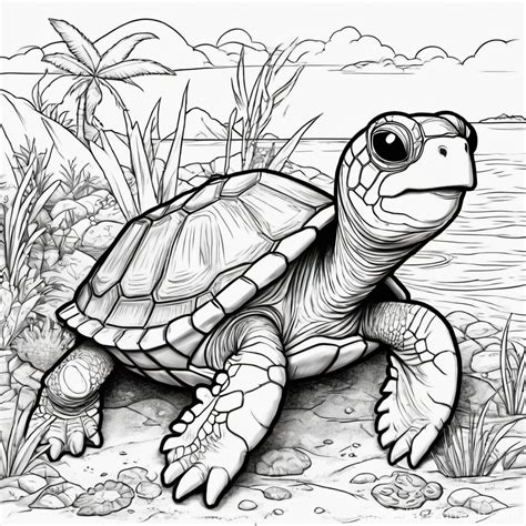 Colored Image Of Turtle Laying Eggs Stable Diffusion Online