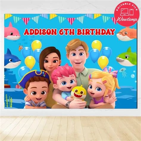 Bebefinn Birthday Backdrop Digital File Template Wowtemp