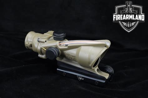 Trijicon Acog 4x32 223 556 Bdc Red Chevron Reticle Fde Trijicon