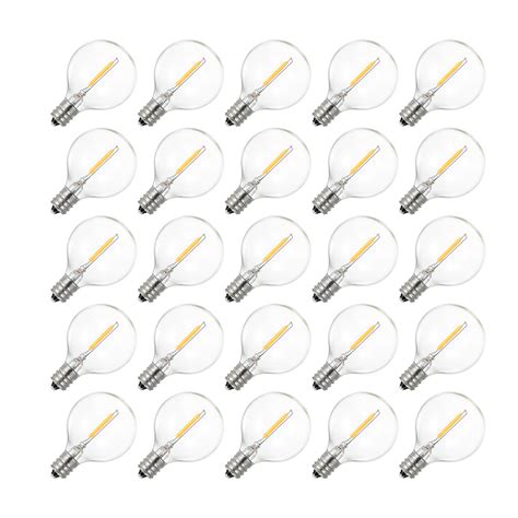 Ac230v Globe Led G40 Bulb Lamp 25 Pack E12 Base Socket Holder Ip44 Water Resistance Warm White