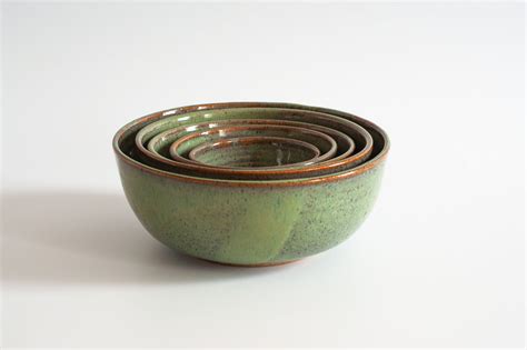 Ceramic Nesting Bowls Set Of Five Shop Curated Crafted Goods At Pinch