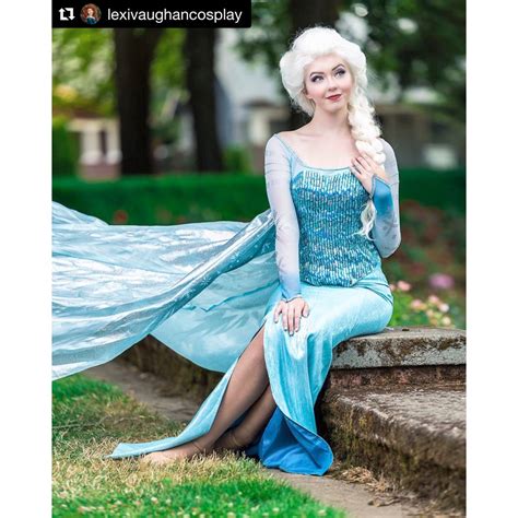 J999 Elsa Performer Costume With Cl28 Park Version Cape Women Adult