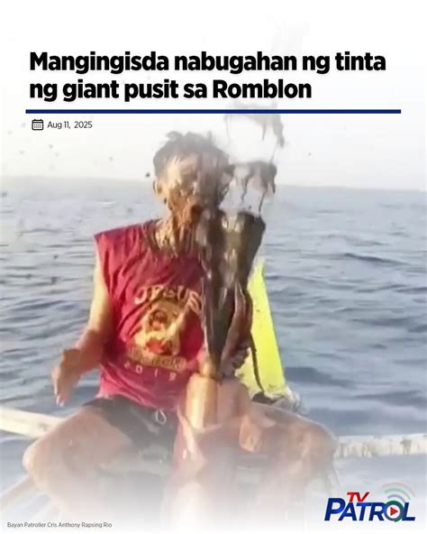 Tv Patrol Nasapul Ng Pusit 🦑 Sapul Sa Mukha Ng Tinta Ng Facebook