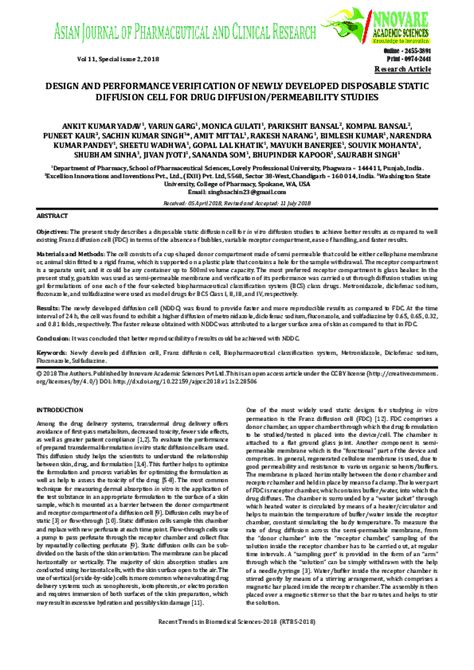 Pdf Design And Performance Verification Of Newly Developed Disposable