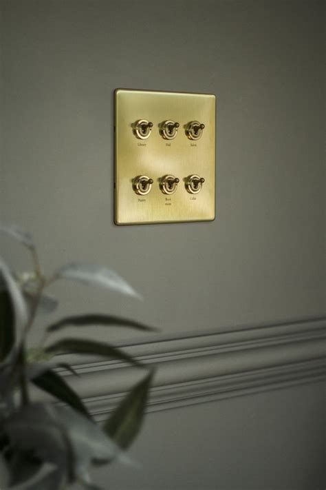 Brushed Brass Engraved Toggle Light Switches Artofit