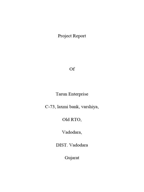 Project Report Tarun Pdf Economies