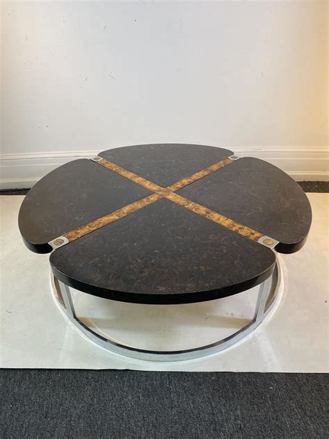 Gucci Gucci Style Modernist Stonechrome And Brass Design Coffee Table
