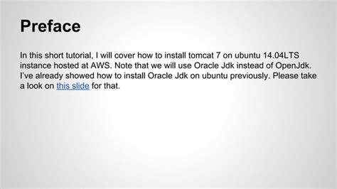 Installing Tomcat On Ubuntu Instance Ppt