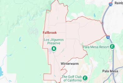 Mapa De Fallbrook California