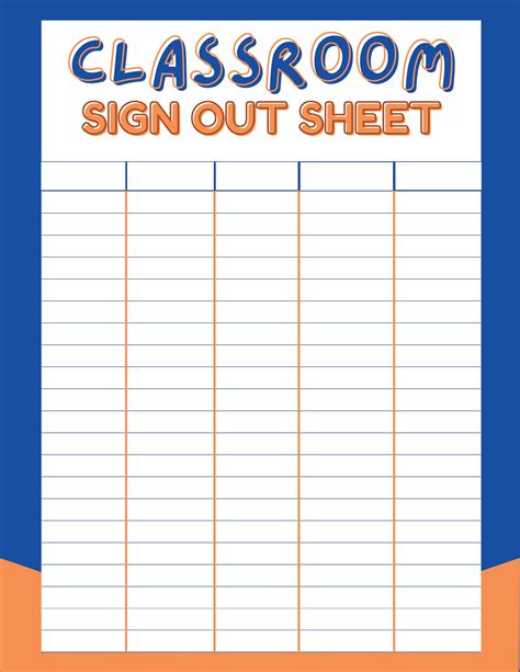 Sign Out Sheet Template Classroom At William Ribush Blog