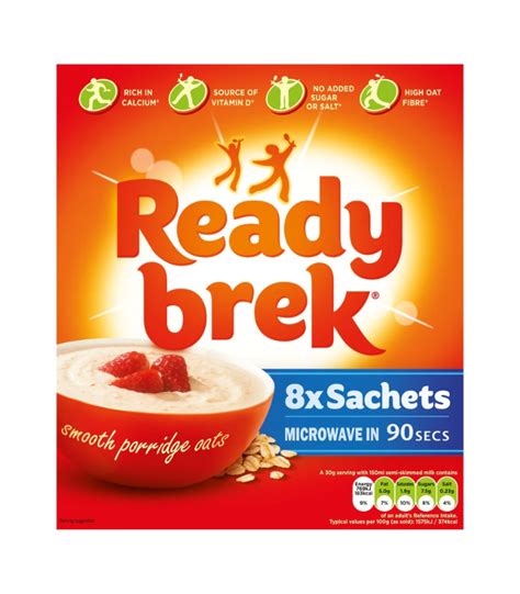 Ready Brek Original Super Smooth Oats 8 X 30g Global Brand Supplies