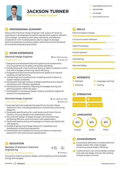 10 Electrical Design Engineer Resume Samples And Templates For 2026