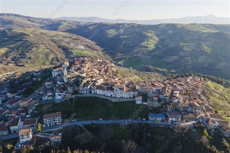Aerial View Of Ripacandida Near Potenza Basilicata Italy Stock