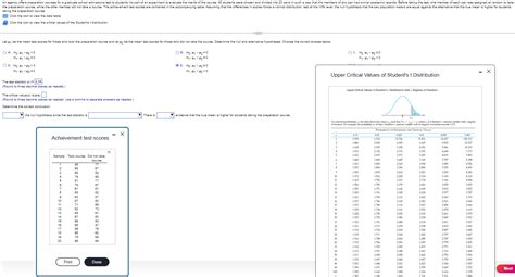 The Test Statistic Is T Round To Three Decimal