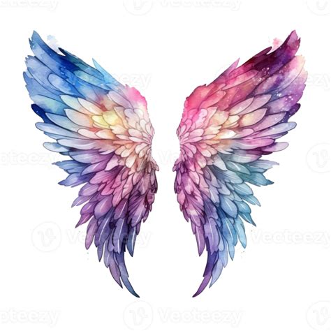 Watercolor Angel Wings Isolated Illustration