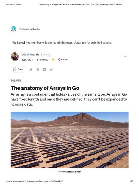 04 The Anatomy Of Arrays In Go An Array Is A Container That Holds By
