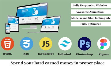 Make Responsive Frontend Website Development Using Html Cssjavascripttailwind By Foysalfaraji