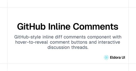 Github Inline Comments React Components And Templates