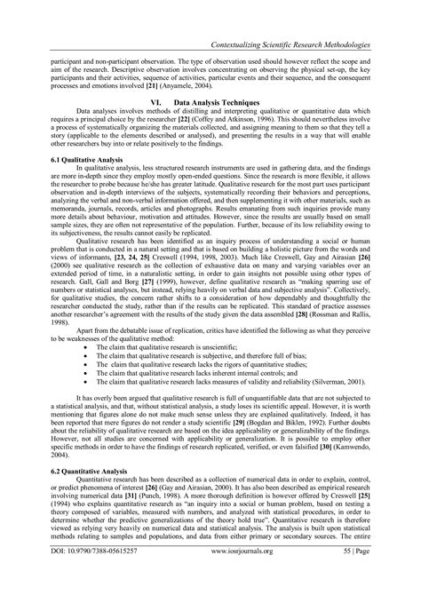 Contextualizing Scientific Research Methodologies Pdf Science