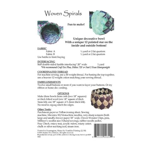 Aunties Two Patterns Woven Spirals Patchwork Bag