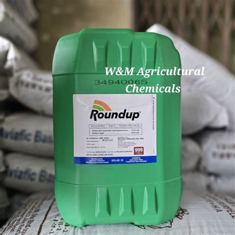Roundup Monsanto 20l Glyphosate 41 Weed Killer Racun Rumpai Herbicide