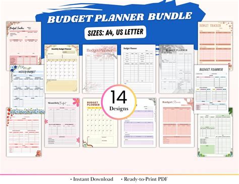 Huge Budget Planner Bundle 14 Aesthetic Finance Trackers And Expense