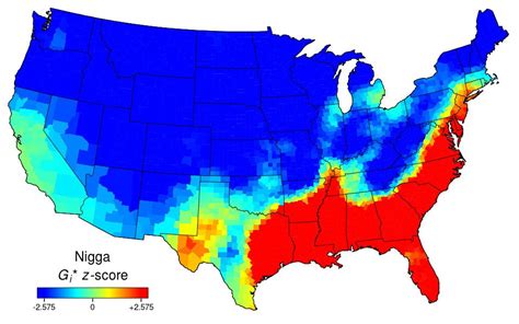 Map Us Usage Of The N Word Infographictv Number One Infographics