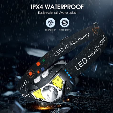 2 Pack Ultra Bright Led Rechargeable Headlamp Flashlight Waterproof An
