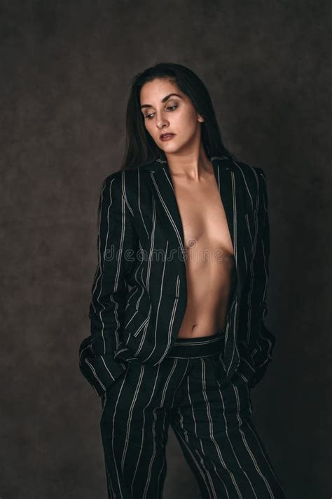 A Girl In A Classic Suit Stylish Business Woman Stock Image Image Of