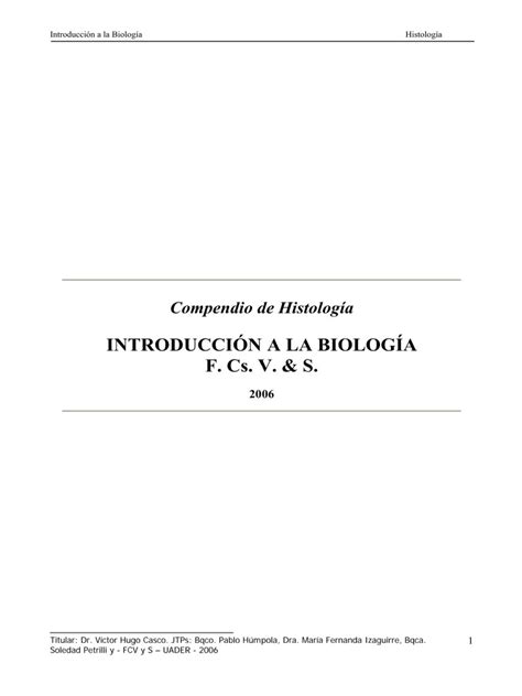 Compedio Histologia Humana Pdf