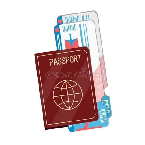 Colorful Boarding Pass Illustration Stock Illustration Illustration