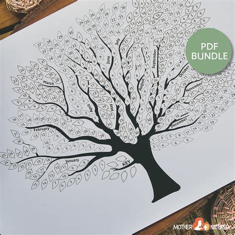 Temperature Observation Tree 365 Temperature Tree Printable