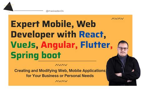 Be Your Web Developer Using React Angular Vuejs Spring Boot By