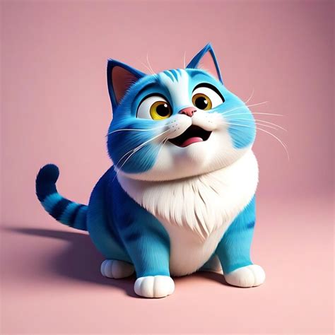 Premium Photo Chibi Chubby Cat 3d Render