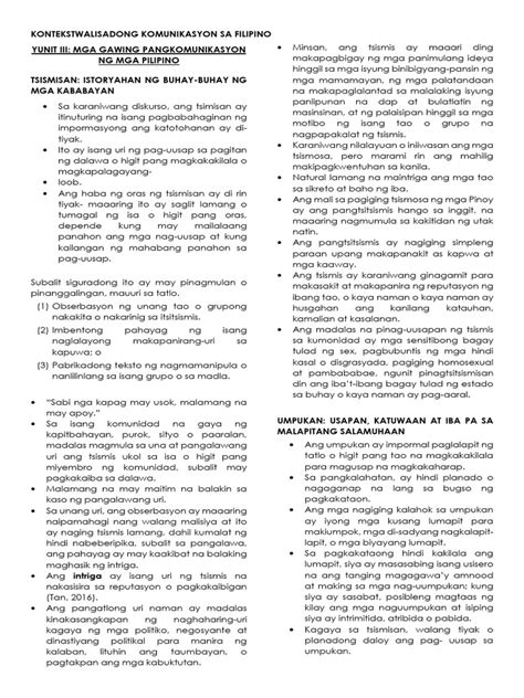 Fili Yunit Iii And Iv Pdf