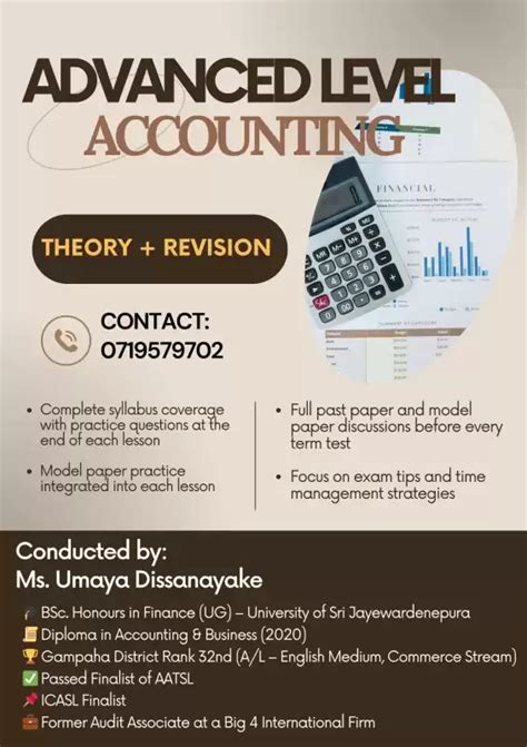 Advanced Level Accounting Classes English Medium Accounting Al